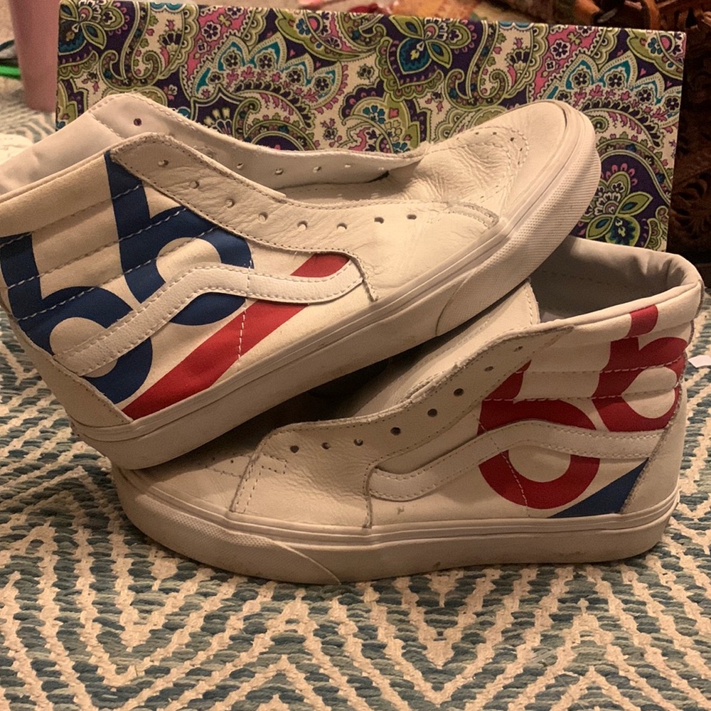 Rare**~** Vans Og ‘66 Primary Colors White Hi To… - Gem